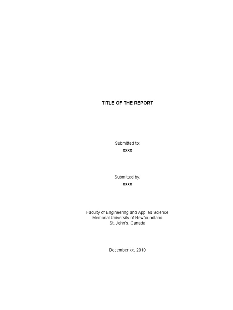 Report Writing Template | PDF