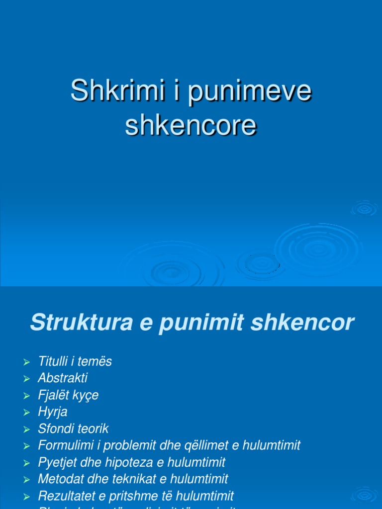Shkrimi I Punimeve Shkencore | PDF