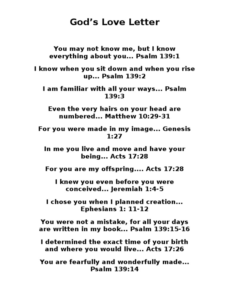 God's Love Letter | PDF | Gospel Of Matthew | God