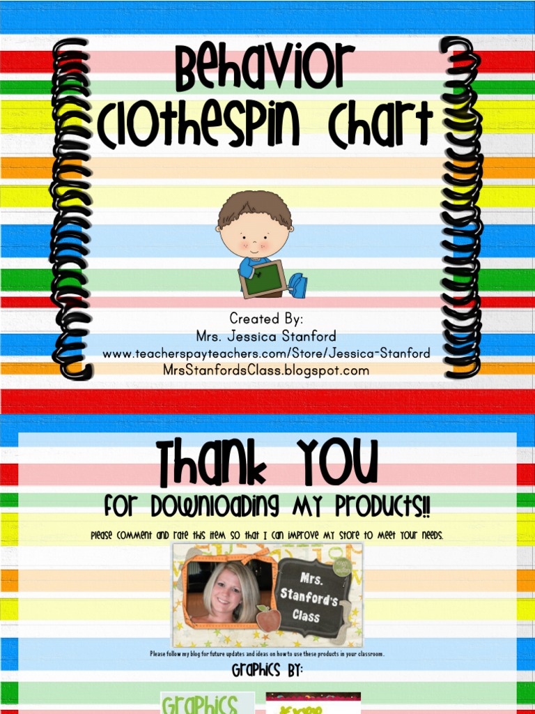 Classroom Behavior Clothespin Chart | PDF | Cognition | Learning