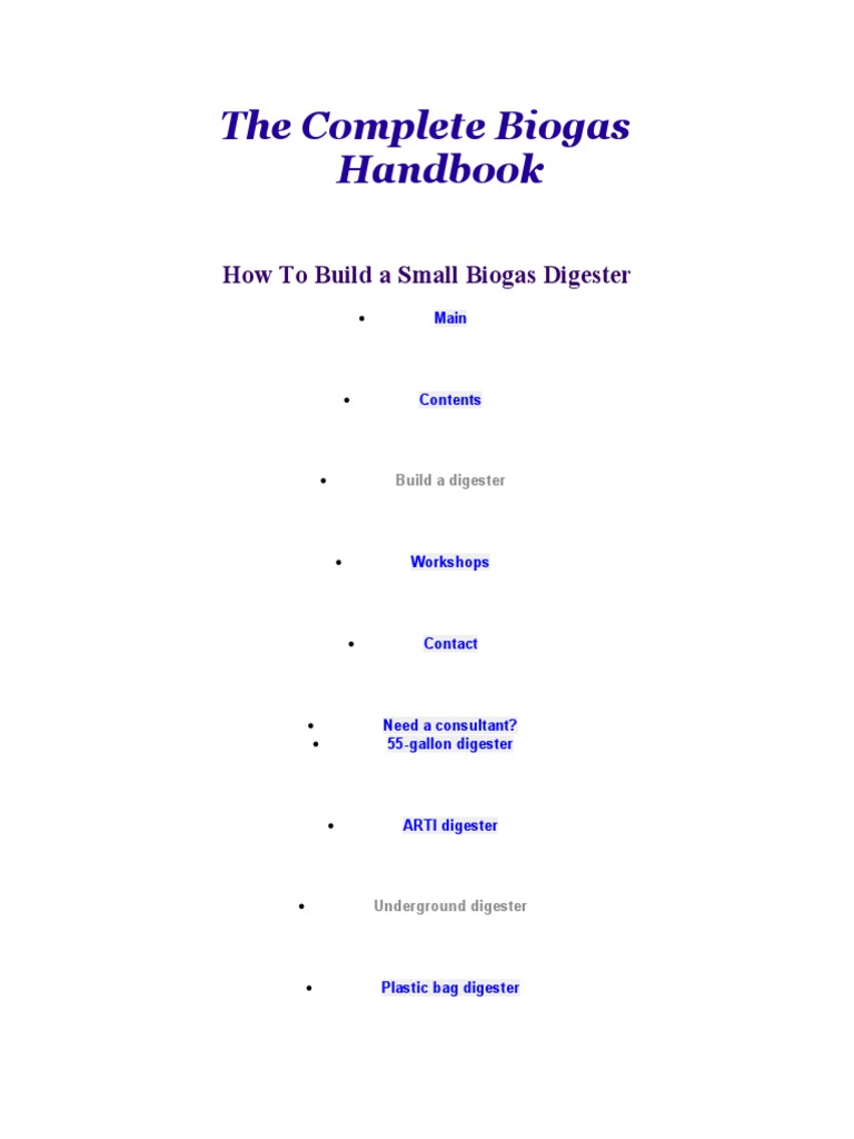 Build a Small Biogas Digester Guide | PDF | Anaerobic Digestion | Biogas