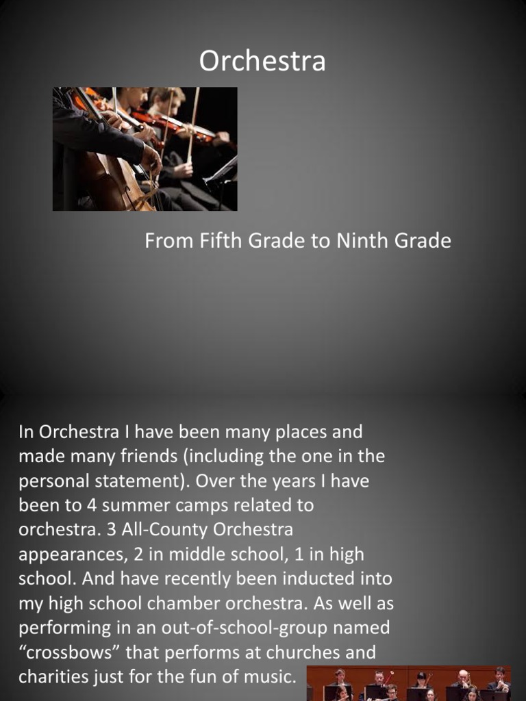 My Orchestra Journey: Grades 5-9 | PDF | Poetry