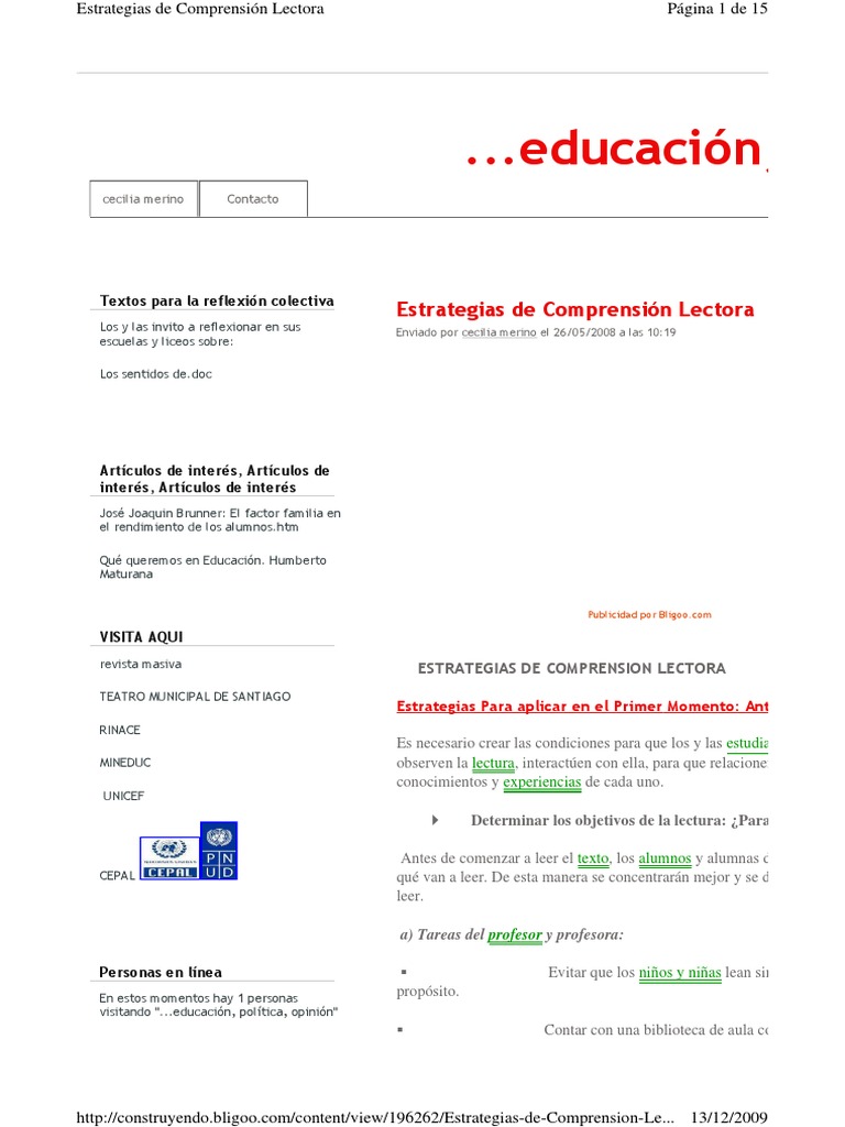 Content View 196262 Estrategias | PDF | Lectura (proceso) | Comprensión ...