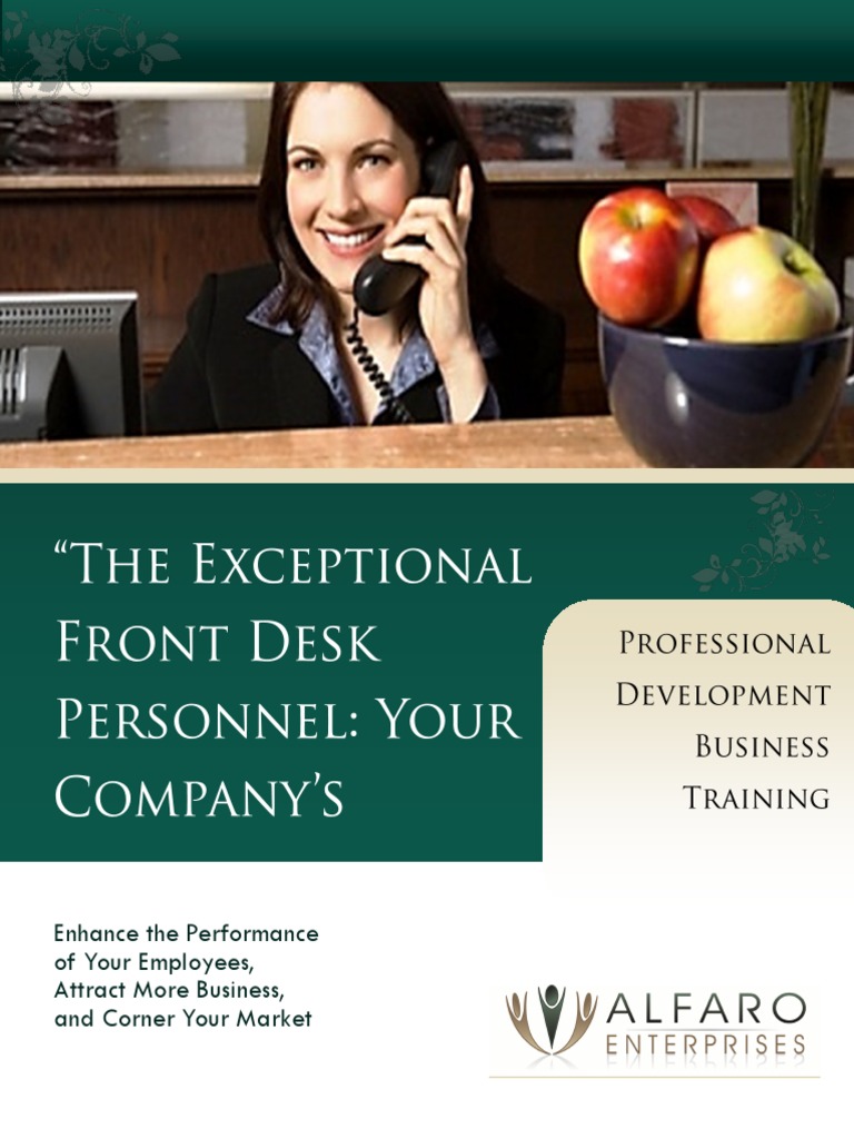 Receptionist and Frontdesk Training Workshop | PDF | Body Language ...