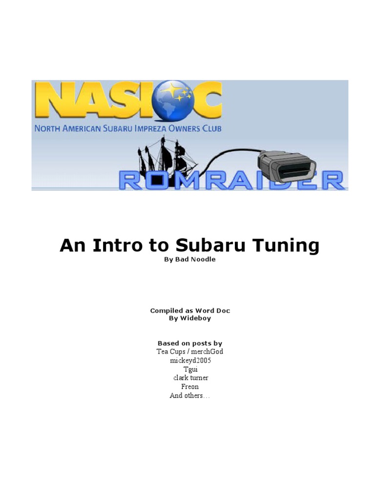 Subaru Tuning Basics and Techniques | PDF | Turbocharger | Stoichiometry