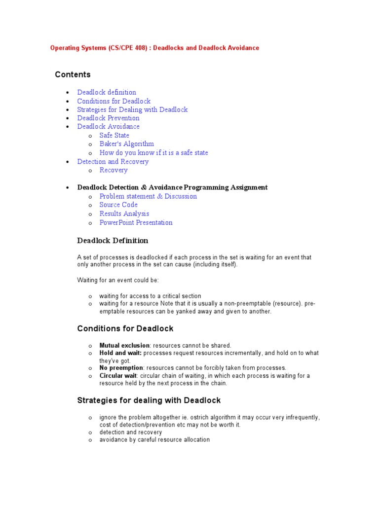 Operating Systems Deadlock Pdf Algorithms And Data Structures Concurrency Computer Science 0316