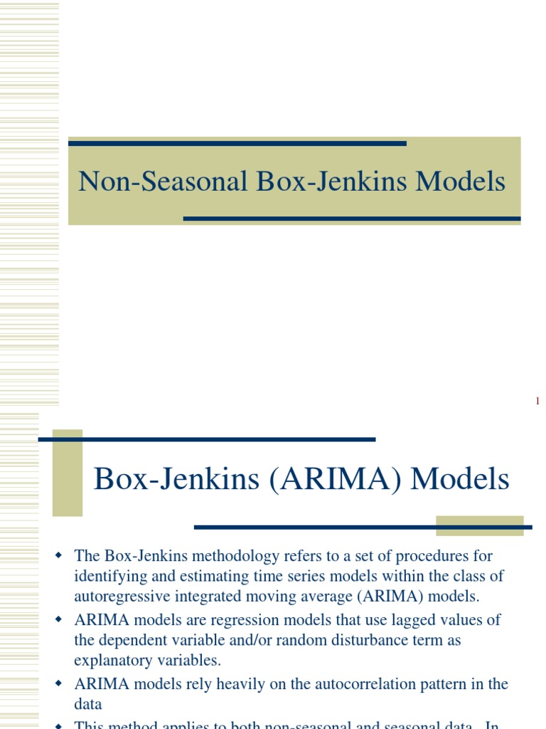 Box Jenkins Methodology | PDF | Autoregressive Integrated Moving ...