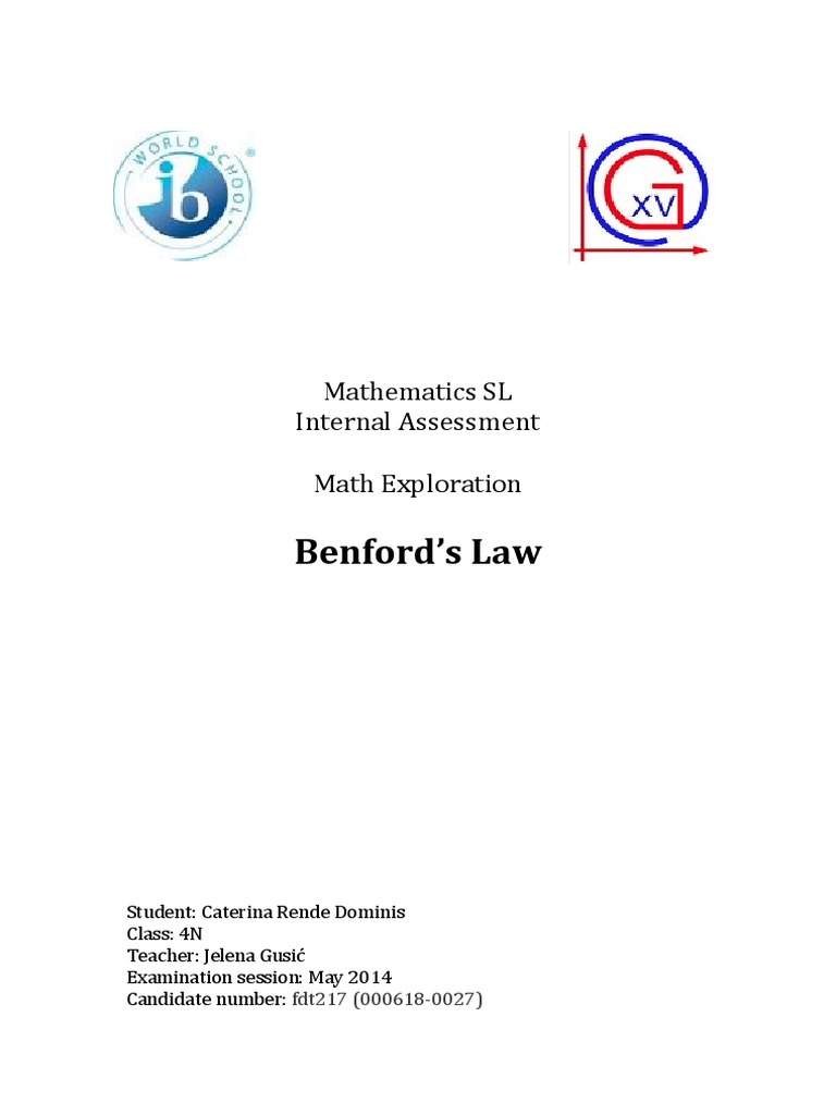 An Exploration of Benford's Law: Analyzing the Application of this ...