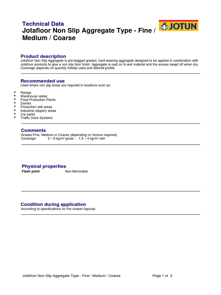 Jotafloor Non Slip Aggregate Type - Fine _ Medium _ Co | Industries ...