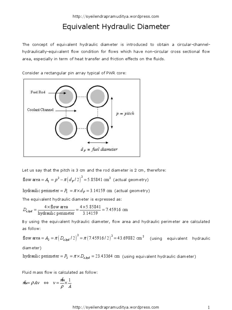 Equivalent Hydraulic Diameter | PDF | Area | Fluid Mechanics