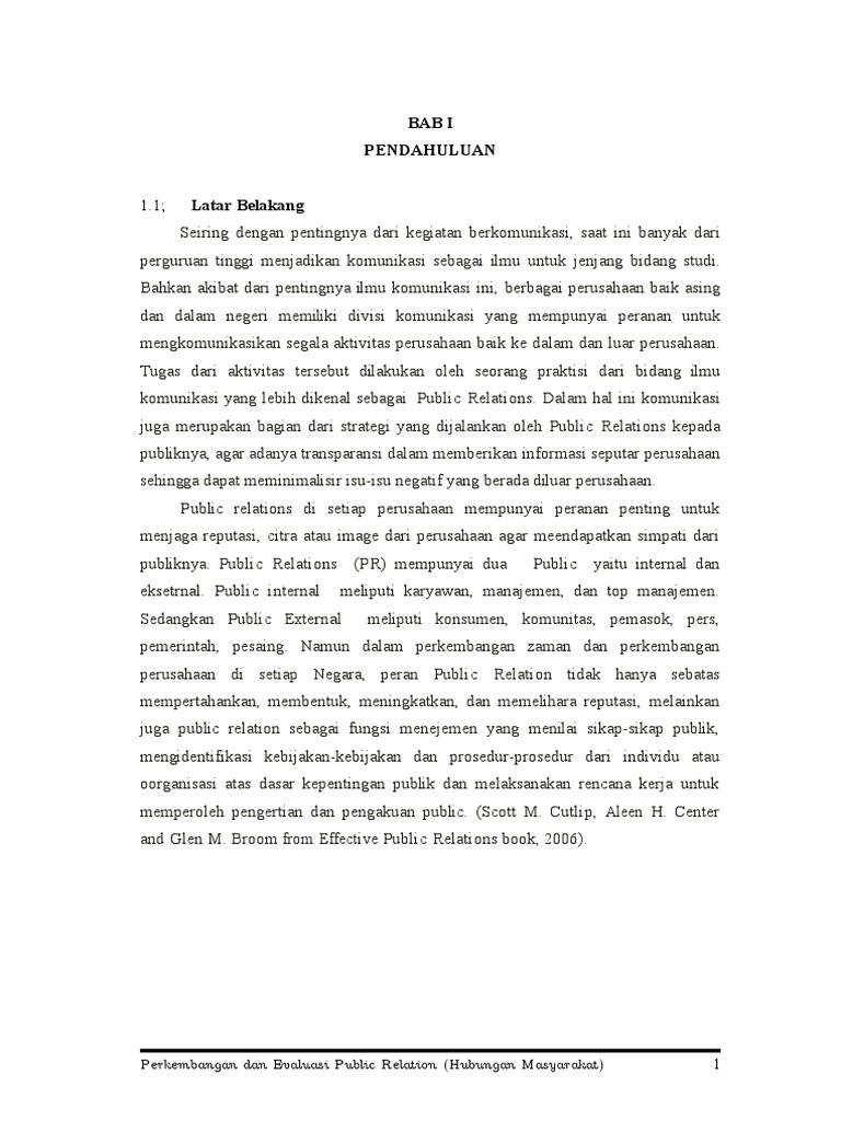 Peran Public Relations dalam Citra Organisasi | PDF