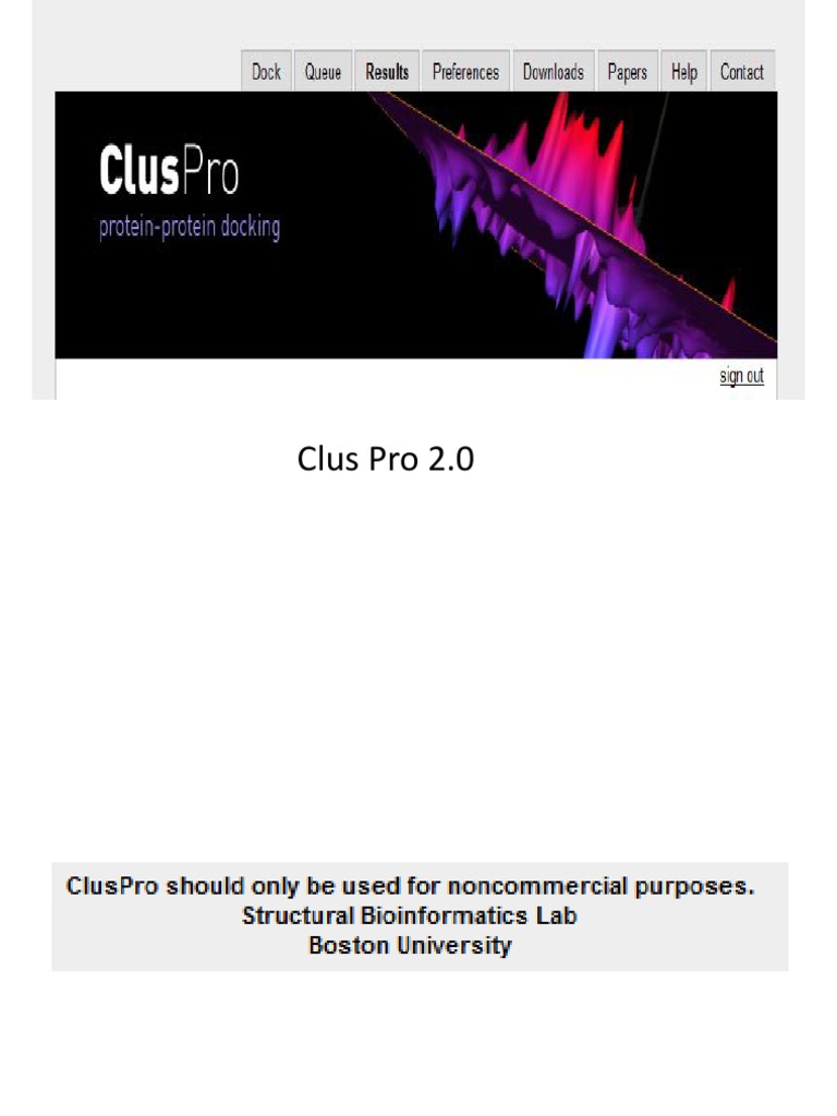 Clus Pro 2.0 Protein-Ligand Docking | PDF | Biophysics | Structural Biology