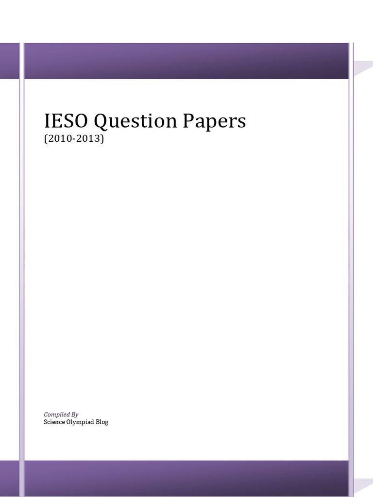 IESO Exam Papers (2010-2013) | PDF | Planets | Rock (Geology)