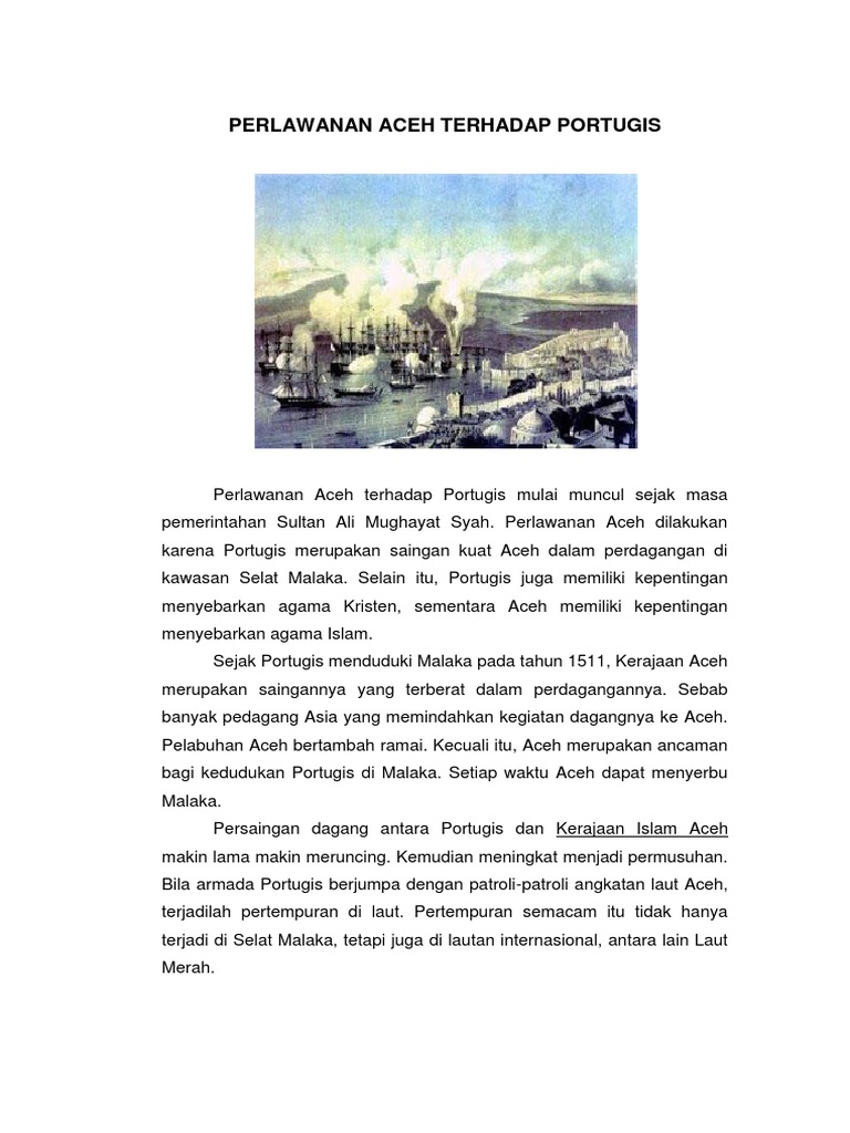 Perlawanan Aceh Terhadap Portugis | PDF