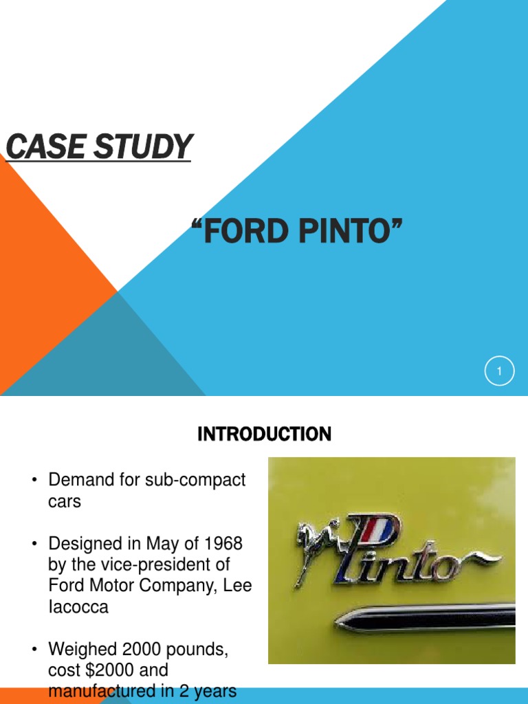 The Ford Pinto Controversy: A Case Study in Utilitarian Ethics, Risk-Benefit Analysis, and ...