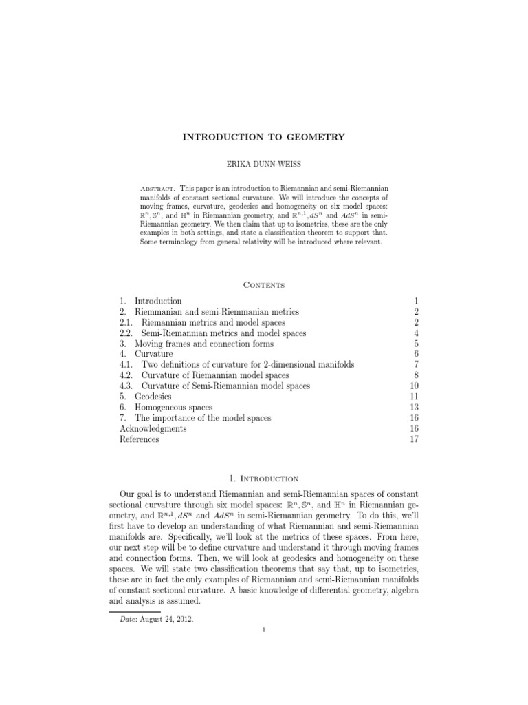 Good Example-Inertial Frame | PDF | Curvature | Spacetime