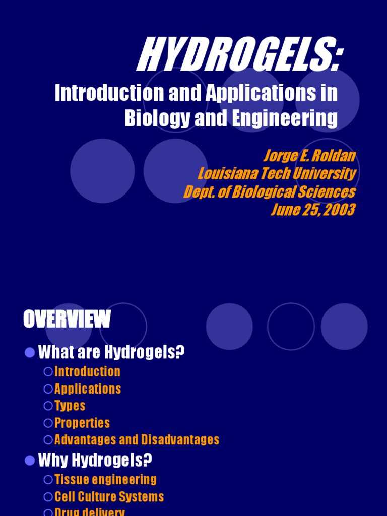 Hydrogels Introductionandapplicationsinbiologyanden 130413013246 ...