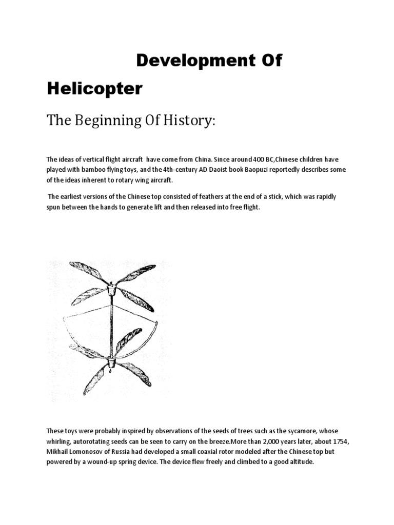 History of Helicopter Development | PDF | Helicopter | Helicopter Rotor
