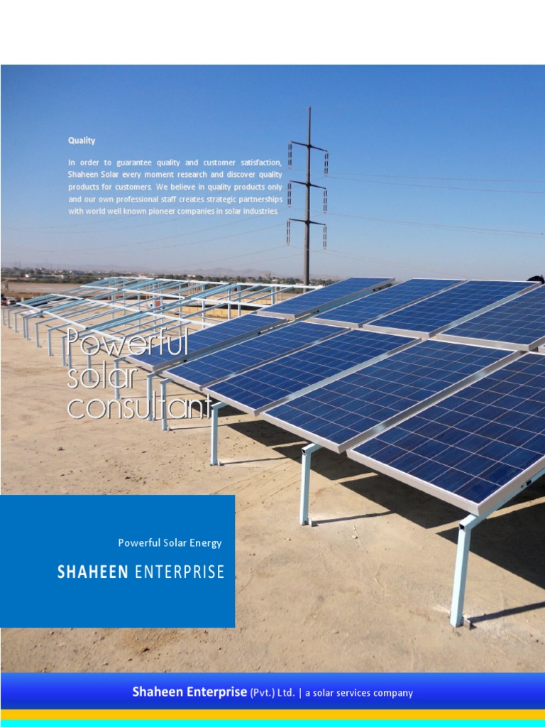 Shaheen Enterprise (PVT.) Ltd. Profile | PDF | Solar Power | Photovoltaic System