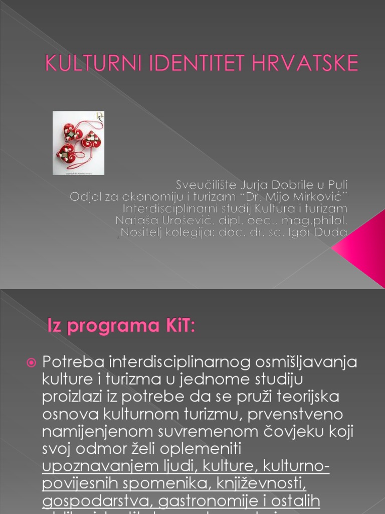 Kulturni Identitet Hrvatske | PDF