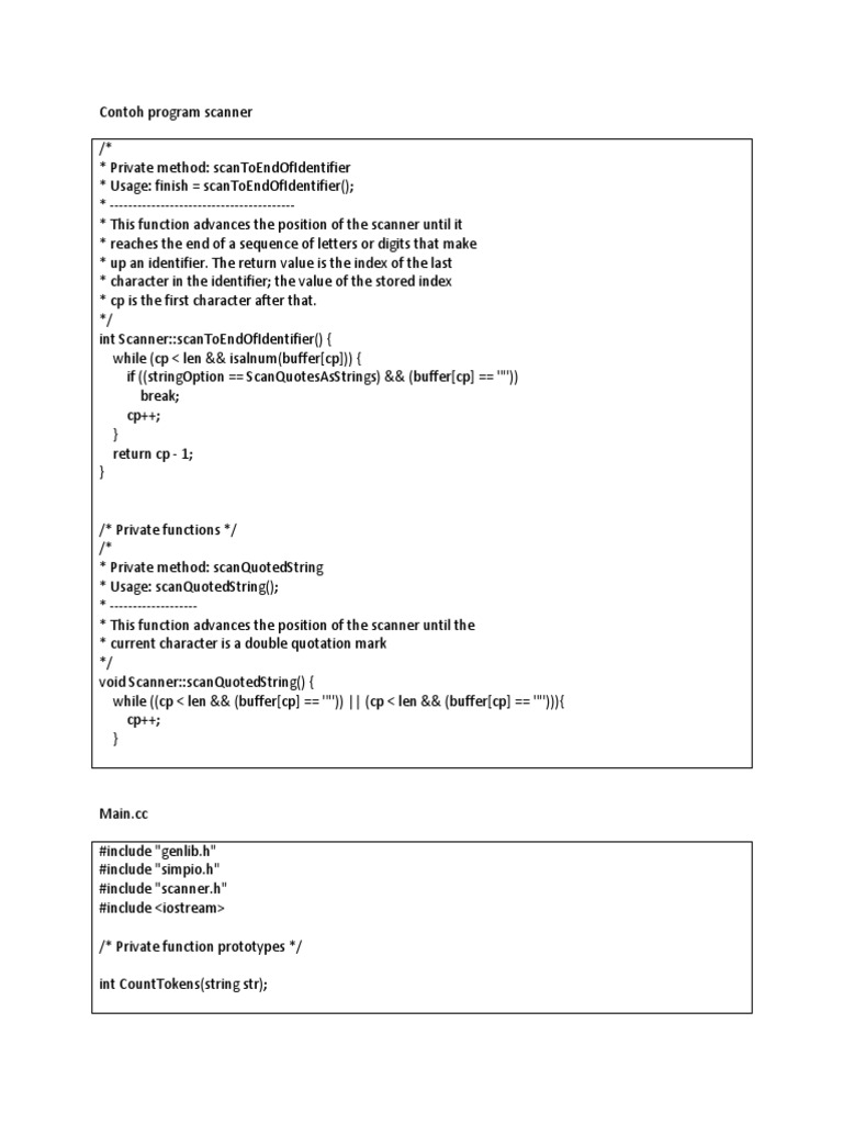 Contoh Program Scanner | Download Free PDF | Theoretical Computer Science | Computer Programming