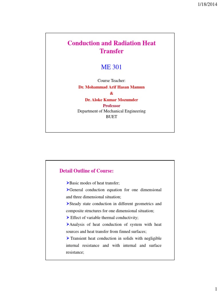Heat Transfer Introduction | PDF | Heat Transfer | Thermal Conduction
