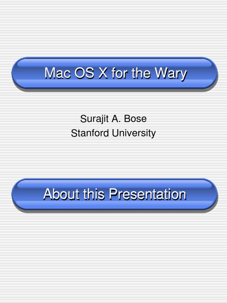 Intro to Mac OS X Structure | PDF | Directory (Computing) | Mac Os