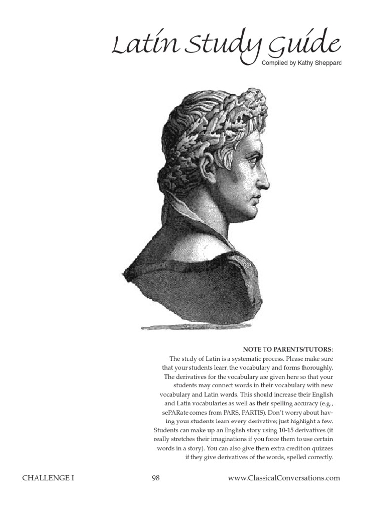 Chi Latin Study Guide | PDF | Grammatical Gender | Perfect (Grammar)