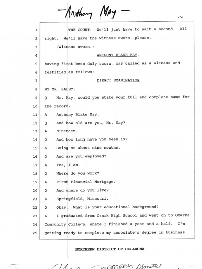 Anthony May Testimony - Roderick "Rudd" Walker LSD Conspiracy Trial ...