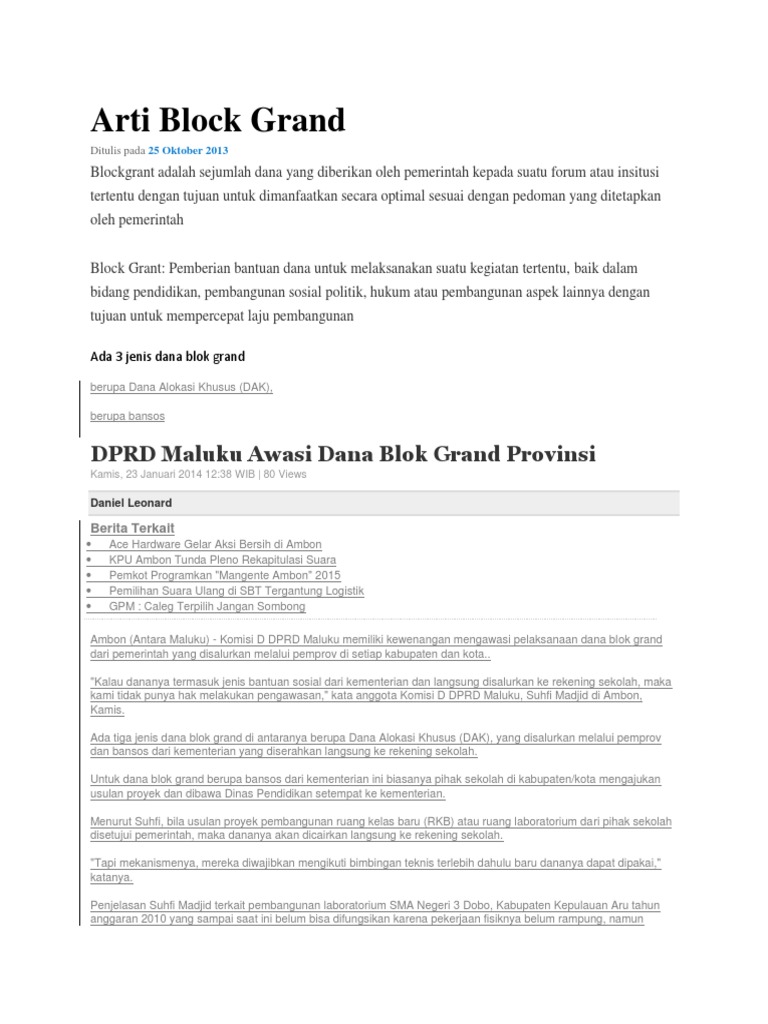 Arti Block Grand | PDF