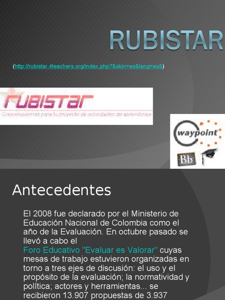 Rubistar | Evaluación | Multimedia