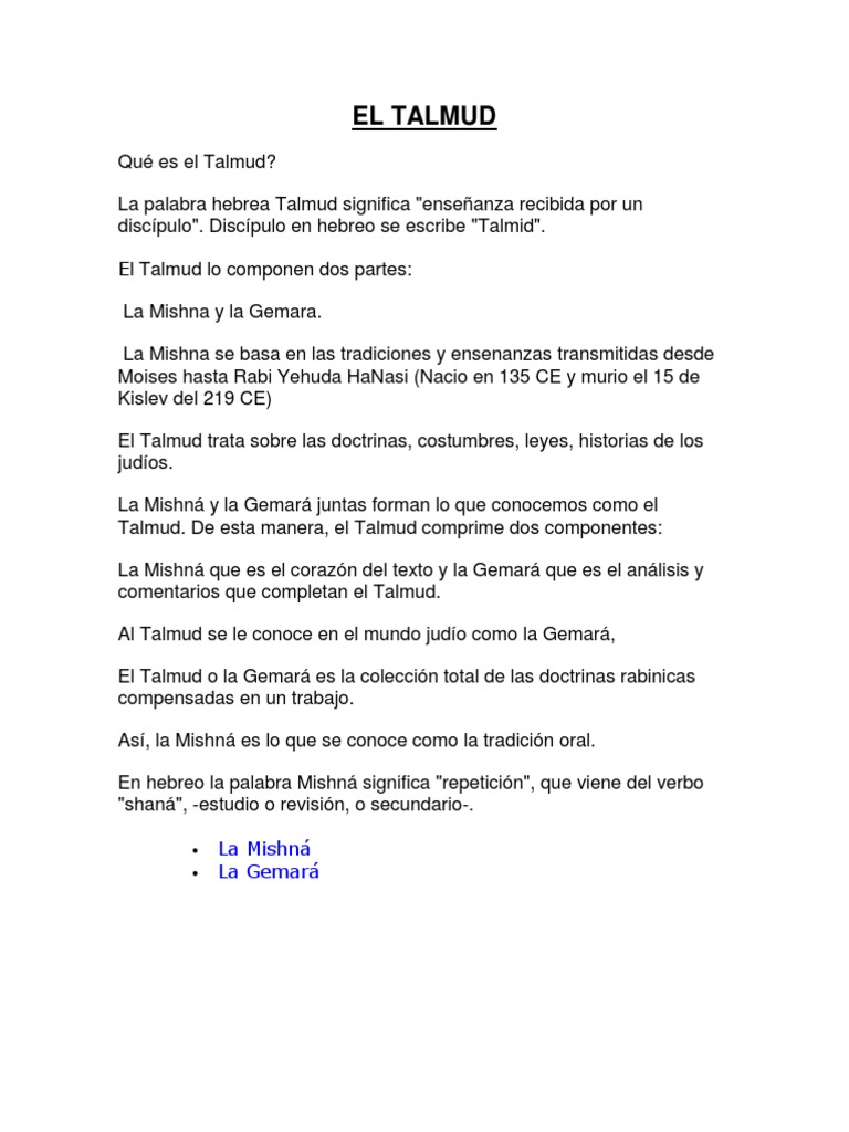 El Talmud Introduccion | PDF | Talmud | Judaísmo