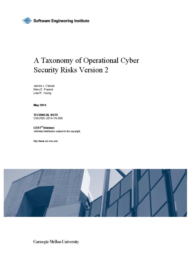 A Taxonomy of Operational Cyber Security Risks Version 2 | PDF ...