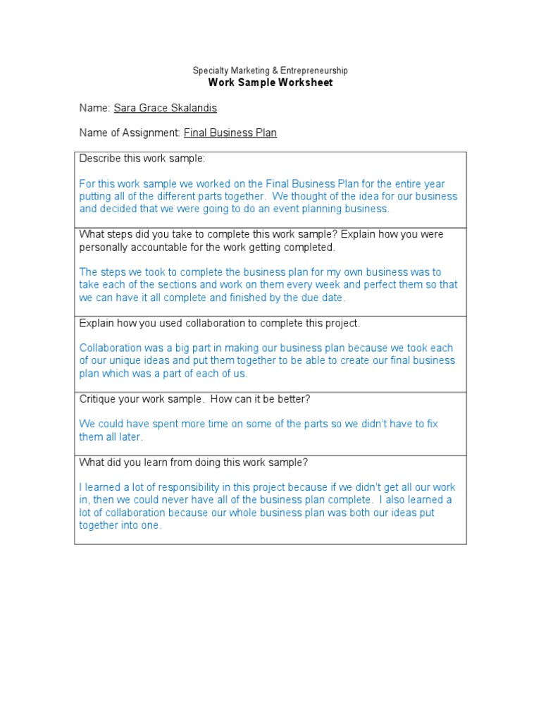 Final Business Plan for Event Planning | PDF | Career & Growth