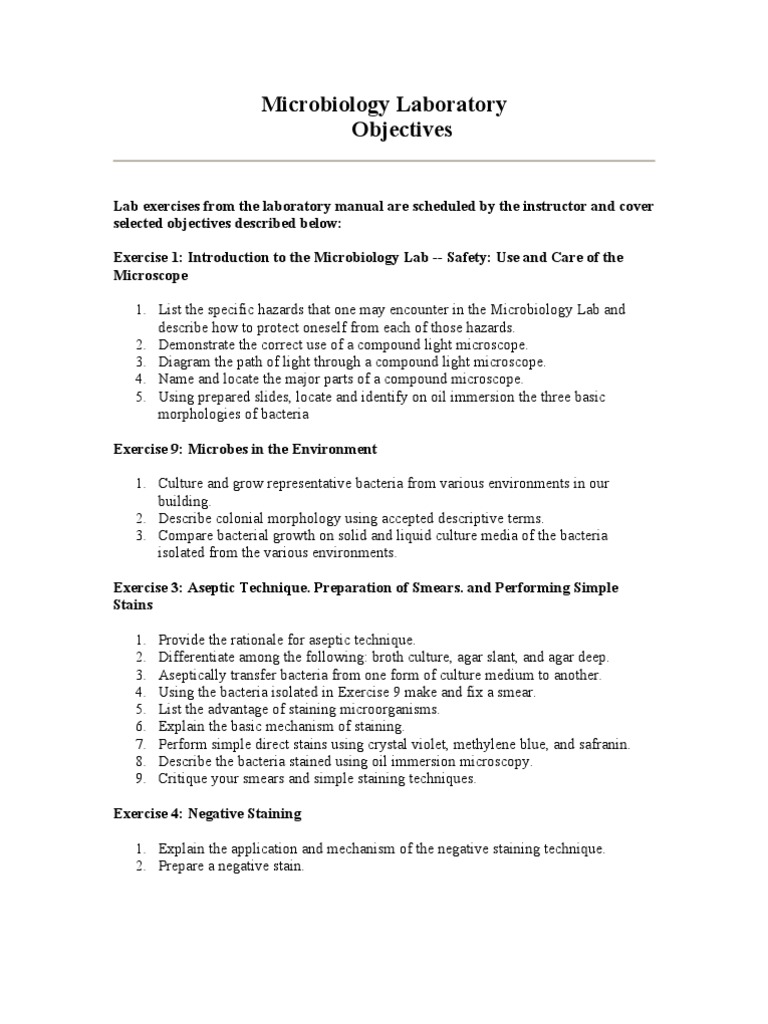 Microbiology Laboratory | PDF | Staining | Growth Medium