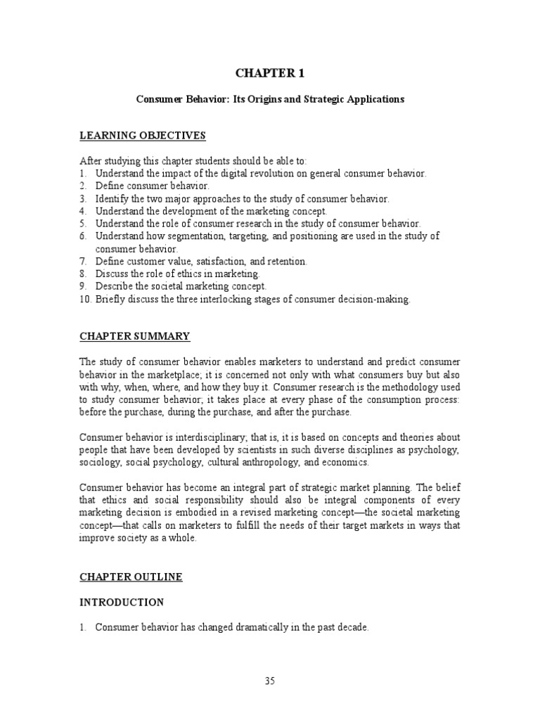 Consumer Behavior: Its Origins and Strategic Applications | PDF ...