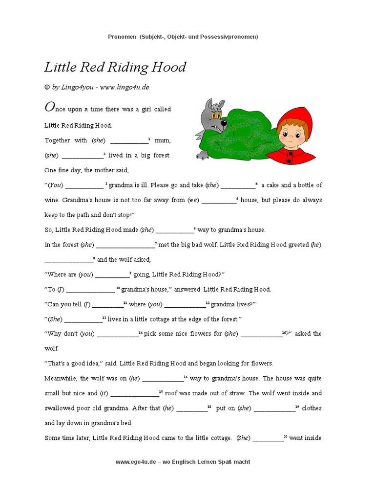 Little Red Riding Hood O: © by Lingo4you - WWW - Lingo4u.de | PDF | Wolves