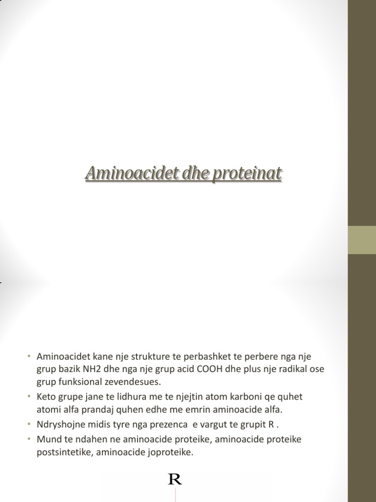 Aminoacidet, Proteinat | PDF