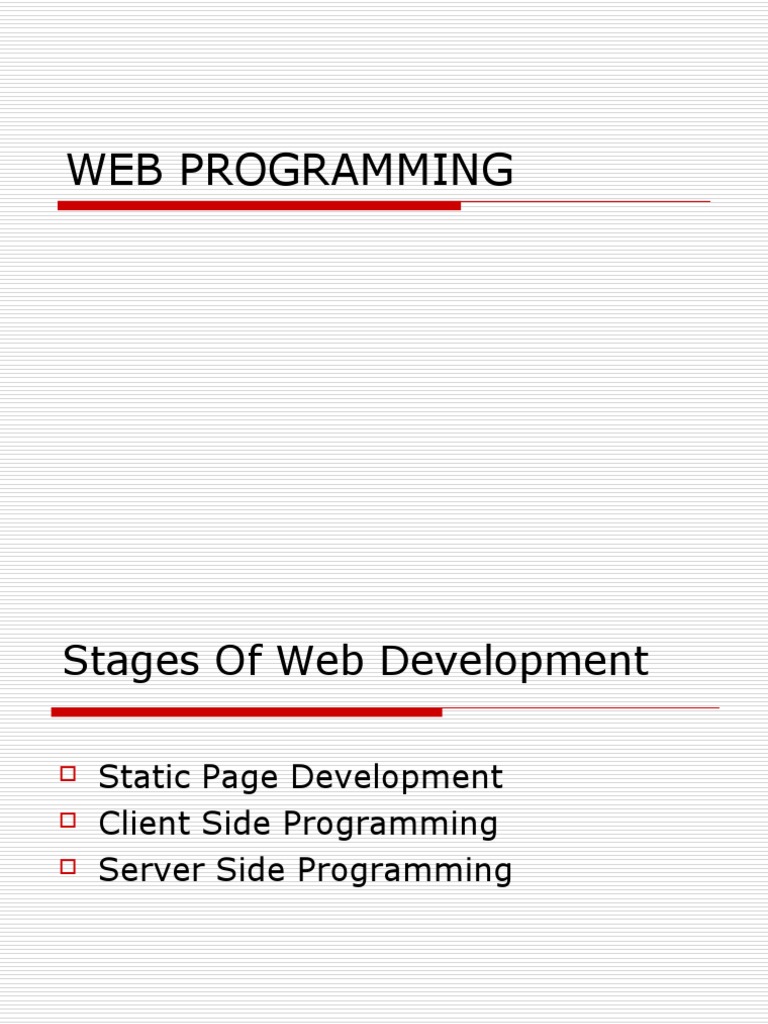 Intro Web Programming | PDF | Html | World Wide Web