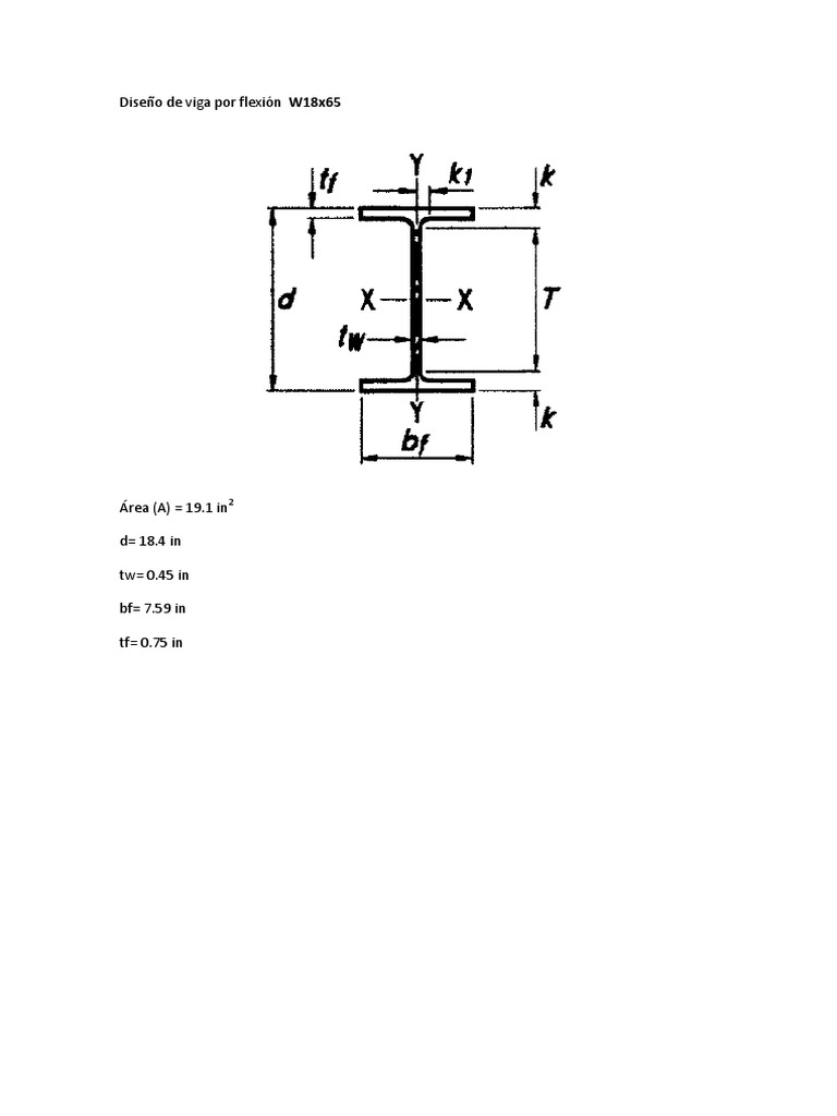 Diseño de viga W18x65 por flexión | PDF
