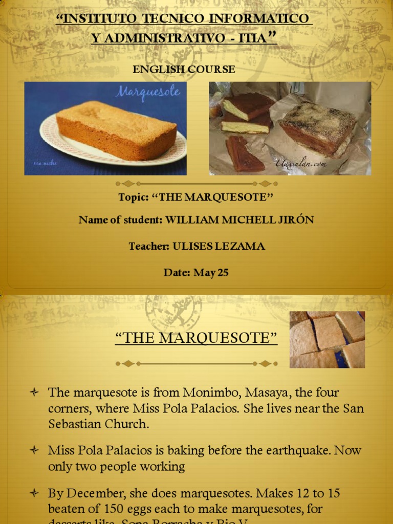 Presentacion El Marquesote | PDF | Lemon | Western Cuisine