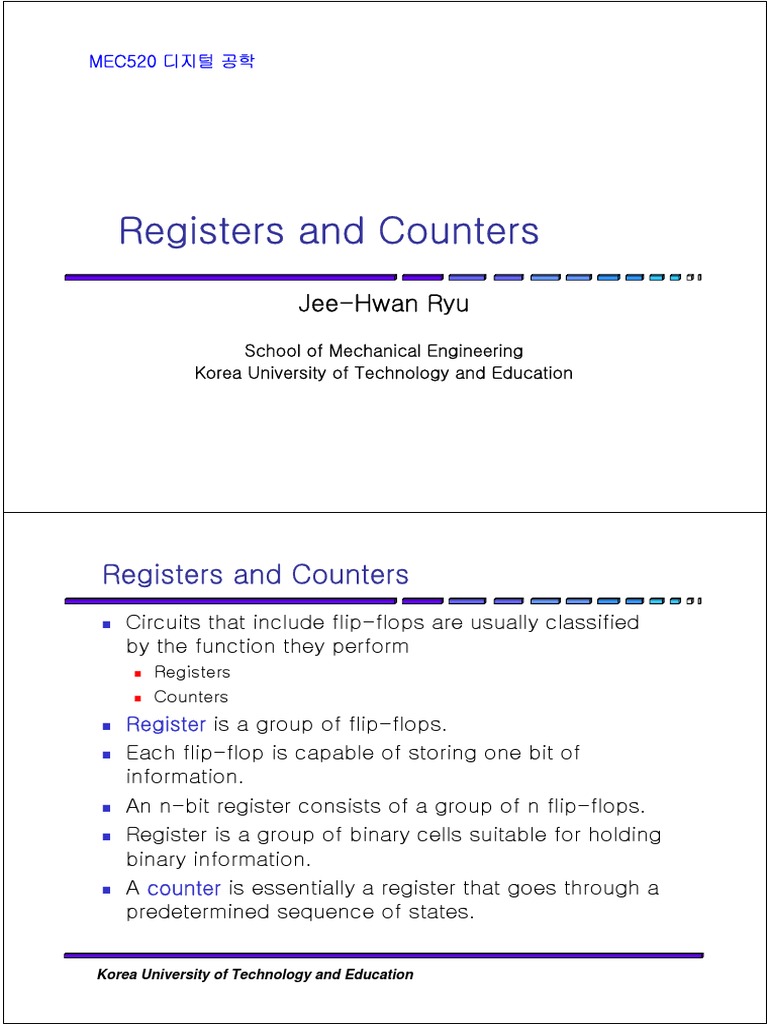 Chapter6 Registers and Counters | PDF | Electronic Circuits ...