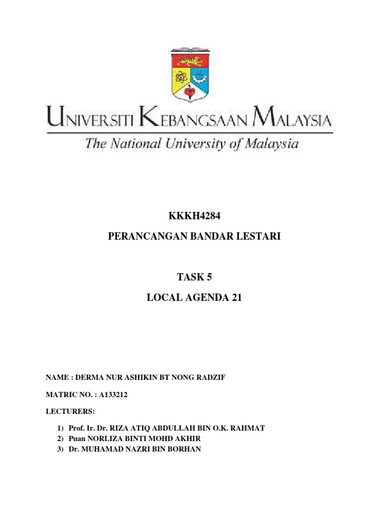 KKKH4284 Perancangan Bandar Lestari | PDF | Sustainability | Recycling