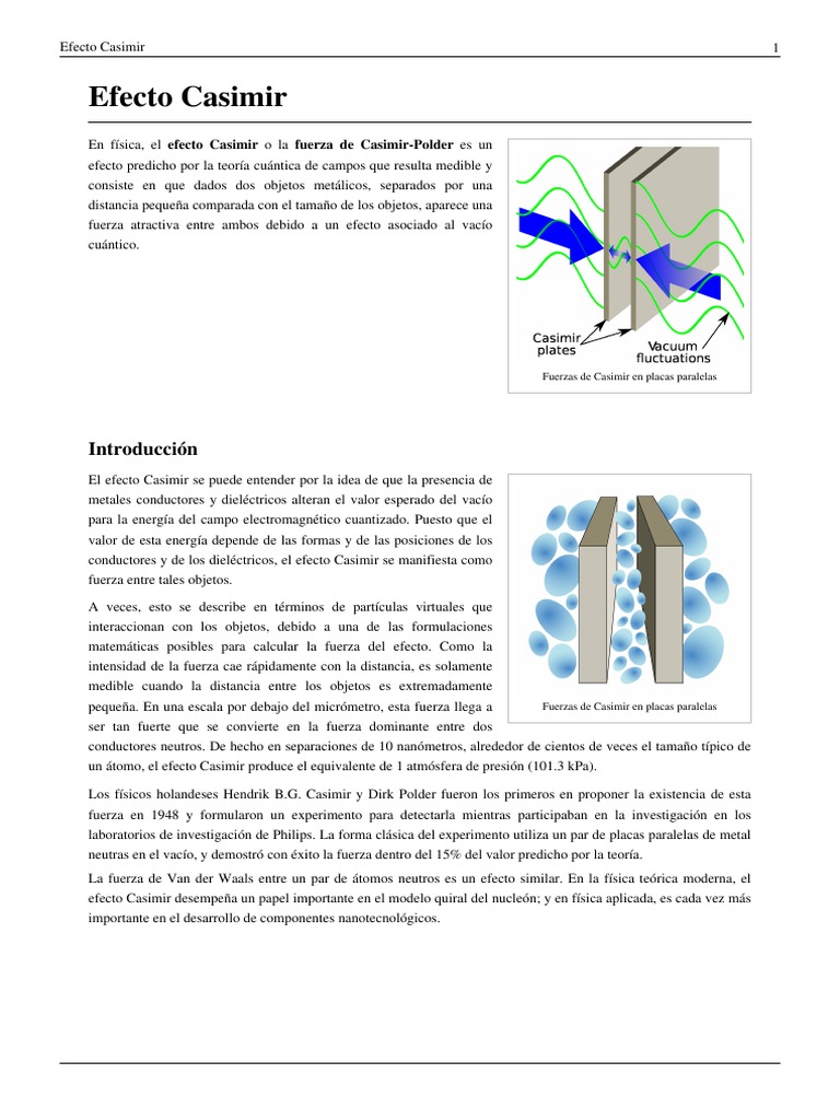 Efecto Casimir | PDF | Física Matemática | Tiempo espacial