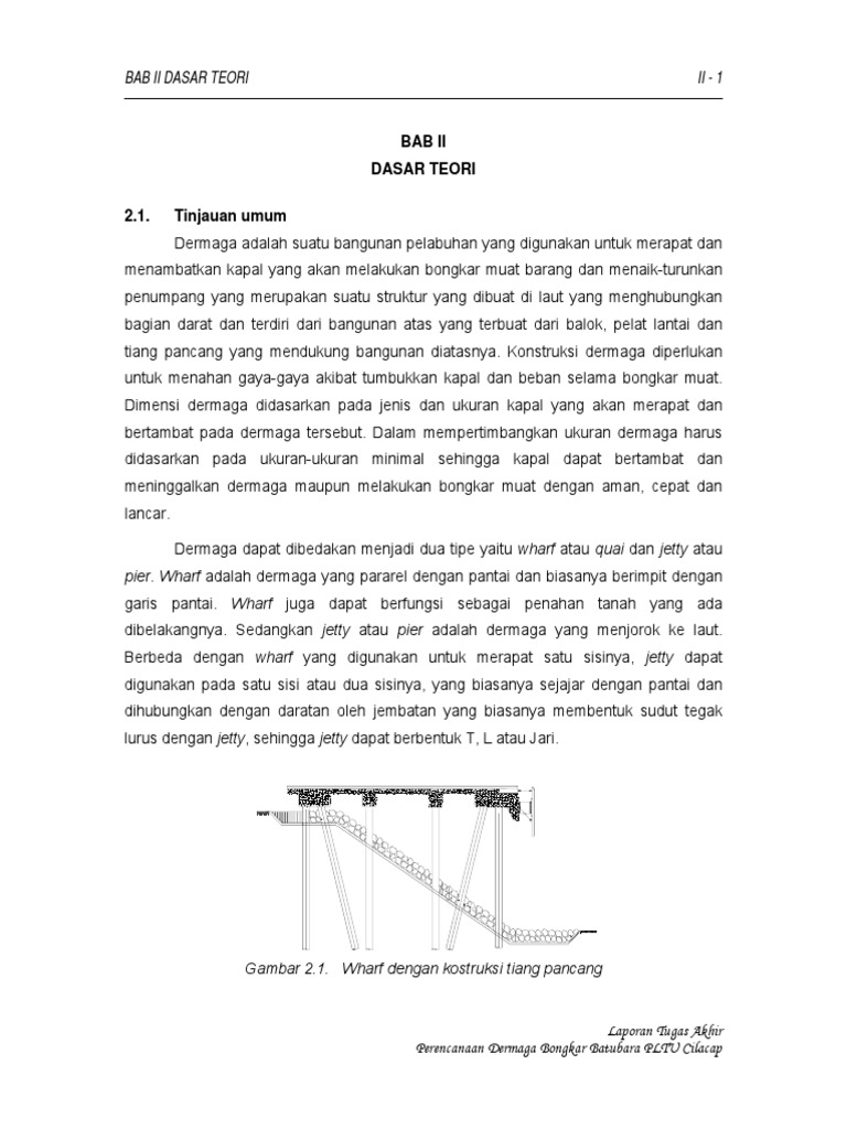 Perencanaan Dermaga Jetty Batubara | PDF