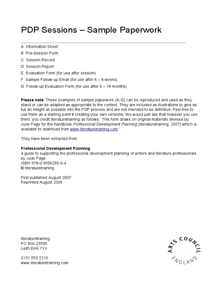 PDP Sample Paperwork | PDF | Business