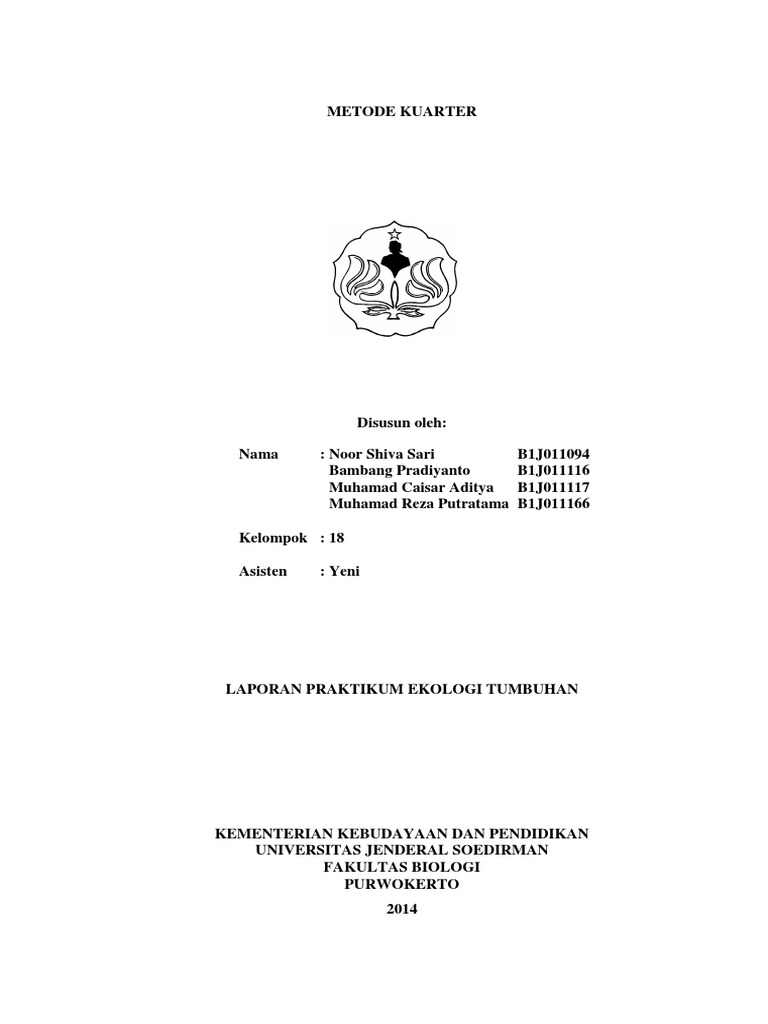 Laporan Metode Kuarter | PDF | Sains & Matematika