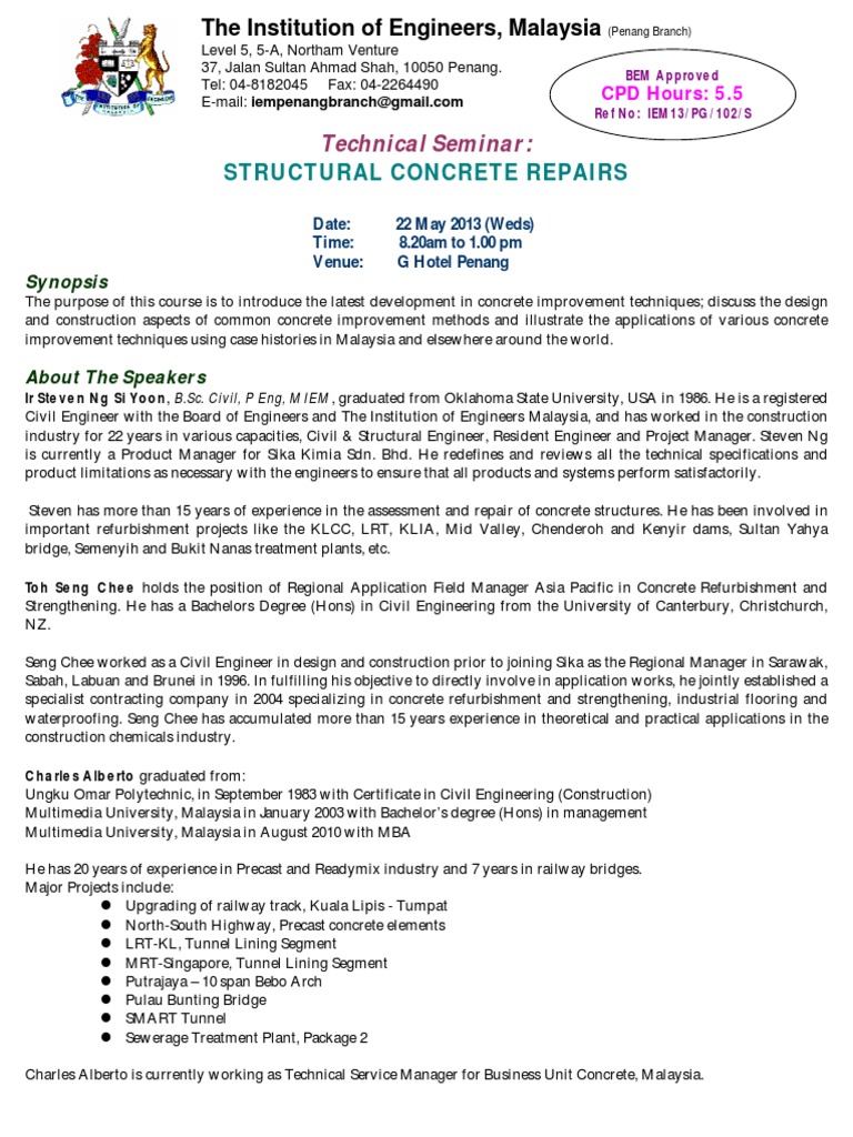 (FLYER) Structural Concrete Repairs | PDF | Concrete | Engineering