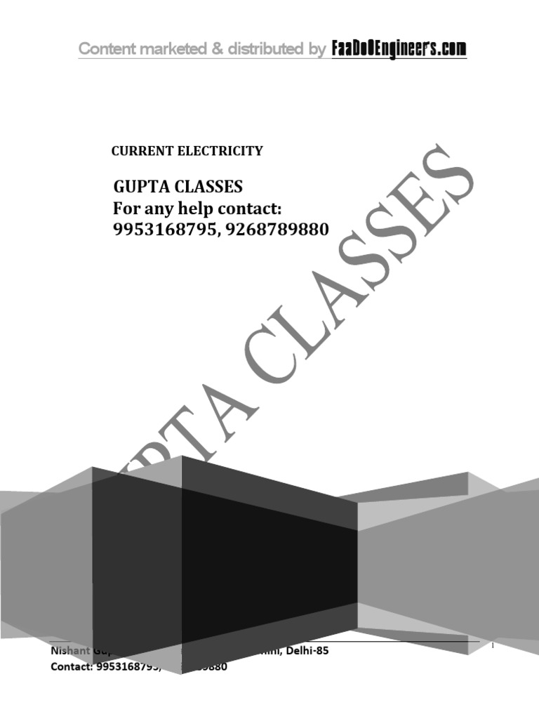 Current Electricity | PDF