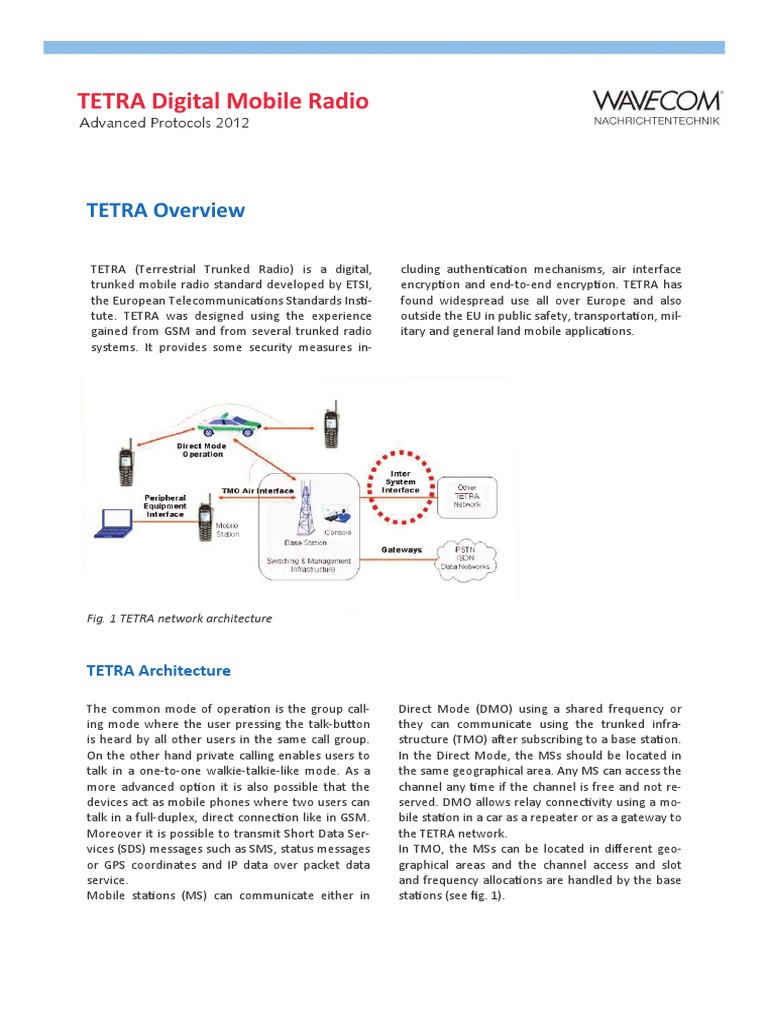 Advanced Protocol Tetra | PDF | Telecommunications | Media Technology